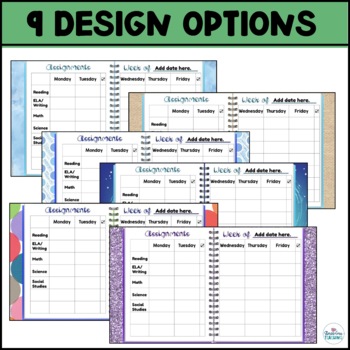 Assignment Planner Pages for use with Google Slides – Stress-Free Teaching