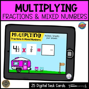 Multiplying Fractions and Mixed Numbers | Boom Cards - Stress-Free Teaching