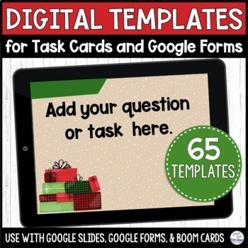 Digital Task Card Templates | Holiday Themed - Stress-Free Teaching