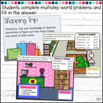 Multiplying Decimals | Word Problems | Boom Cards™ - Stress-Free Teaching